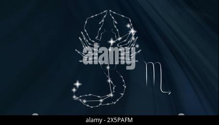 Image of scorpio star sign with glowing stars Stock Photo - Alamy