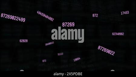 Image of numbers, qr code and data in digital space Stock Photo - Alamy