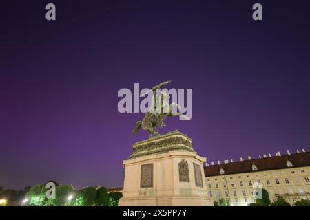 Purple Northern Lights in Vienna Austria at City Hall Stock Photo - Alamy