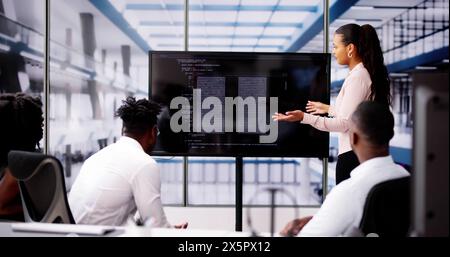 Programmer Training In Diverse. African Business Team Stock Photo - Alamy