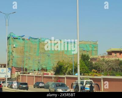 Cairo, Egypt, April 4 2024: Nyoum medical hub, a covered building that ...