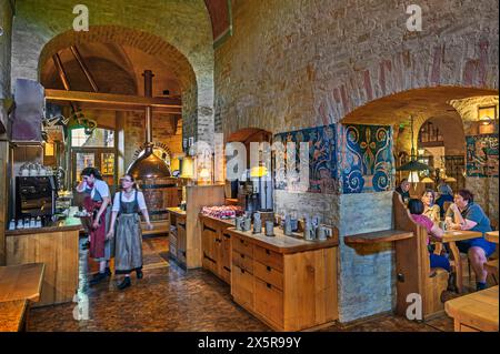Interior, Brauereigasthof, Irseer Klosterbraeu, Irsee, Bavaria, Germany ...
