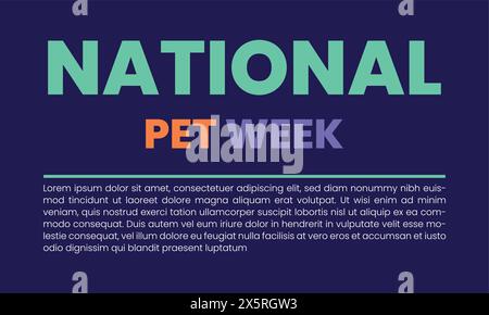 National Pet week awareness day design templet Stock Vector Image & Art ...