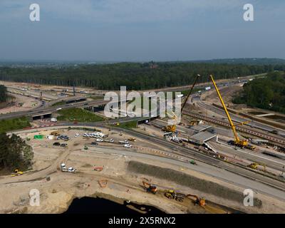 Engineering works taking place at the A3 Wisley interchange at Junction ...