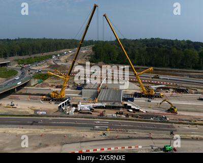 Engineering works taking place at the A3 Wisley interchange at Junction ...
