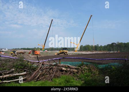 Engineering work taking place at the A3 Wisley interchange at Junction ...