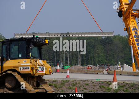 Engineering work taking place at the A3 Wisley interchange at Junction ...