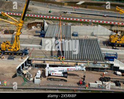 Engineering work taking place at the A3 Wisley interchange at Junction ...