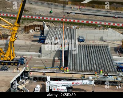 Engineering work taking place at the A3 Wisley interchange at Junction ...