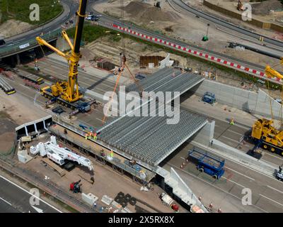 Engineering work taking place at the A3 Wisley interchange at Junction ...