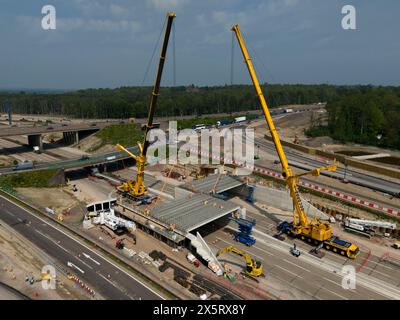 Engineering work taking place at the A3 Wisley interchange at Junction ...