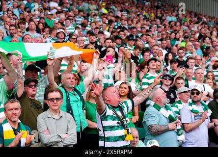 Celtic fans in the stands ahead of the UEFA Europa League match at ...