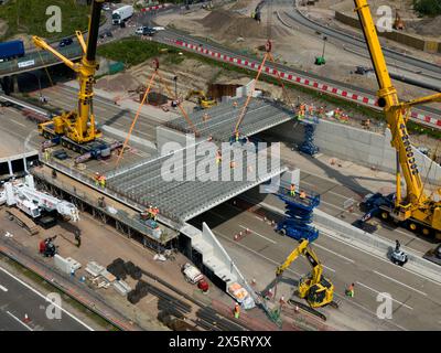 Engineering works taking place at the A3 Wisley interchange at Junction ...