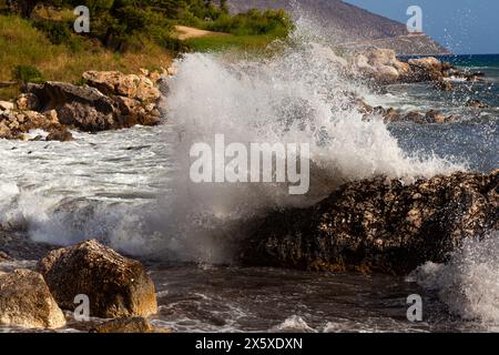 Typical rocks in the Scopello beach, Trapani. Italy Stock Photo - Alamy