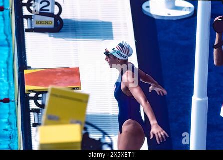 Summer Sanders (USA) competes at the 1992 Olympic Summer Games Stock ...