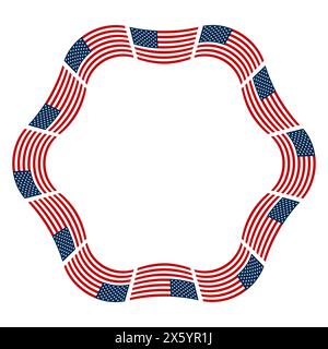 Flag of the United States, curved up and down. The American flag, also ...