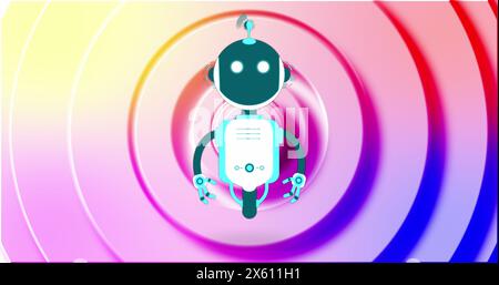 Image of ai chat bot over colourful striped background Stock Photo - Alamy