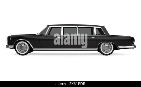 Vintage Limousine Car Isolated Stock Photo - Alamy