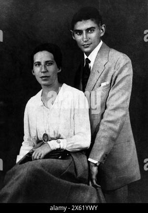 Franz Kafka and his fiancée Felice Bauer (recording undated). They got ...