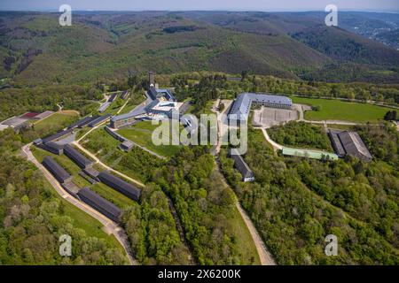 Aerial view, Vogelsang IP building complex and historical museum on ...