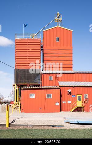Blackie, Alberta - April 27, 2024: Cargill grain elevator in Blackie ...