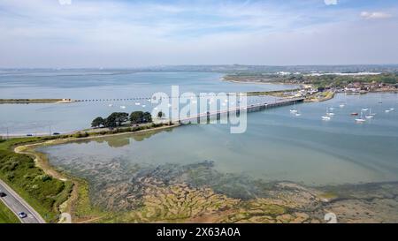 Aerial view of Langstone Bridge and harbour Stock Photo - Alamy