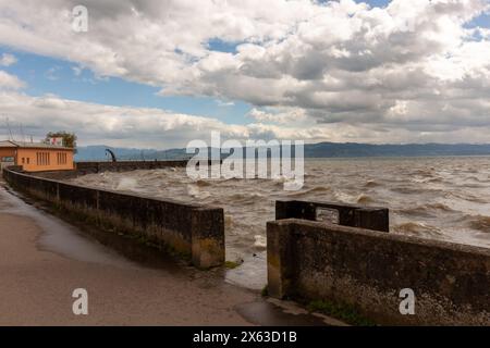Spring storm on Lake Constance. Langenargen, Germany Stock Photo - Alamy
