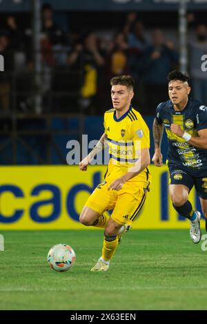 Boca Juniors midfielder Kevin Zenon R celebrates after scoring the ...