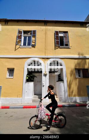 The historical neighborhood of Neve Tzedek in Tel-Aviv, Israel Stock ...