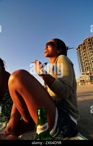Israeli beauties on the beach in Tel-Aviv, Israel Stock Photo - Alamy