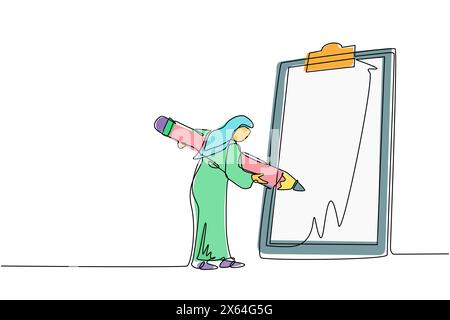 Continuous line drawing of check mark on white background. Vector ...