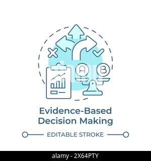 Evidence-based decision making blue gradient concept icon Stock Vector ...