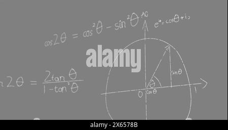 Image of math graps and data over white background Stock Photo - Alamy