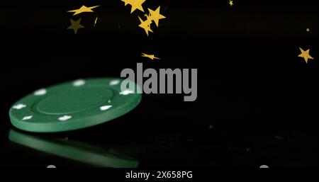 Image of stars falling over chips Stock Photo - Alamy