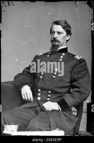 A formal portrait of Major General Winfield S. Hancock, a key officer ...