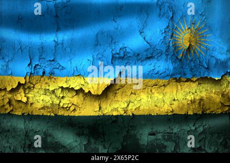 Rwanda flag - realistic waving fabric flag Stock Photo - Alamy