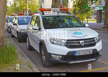 Podgorica, Montenegro - April 21 2019: Cars of the Traffic police ...