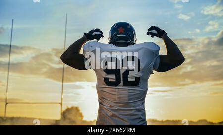 Determined to win. muscular back man isolated on white. cheerful ...