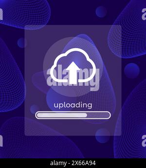 uploading icon with progress bar for apps and web Stock Vector Image ...