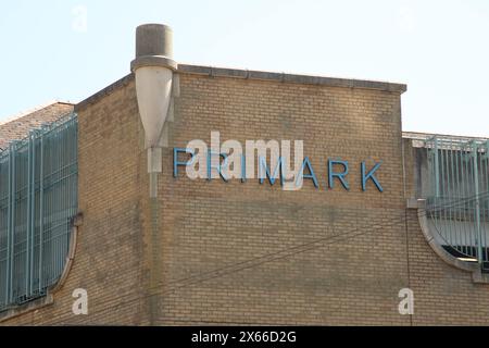 Primark external signage at Priory Meadow shopping centre in Hastings ...
