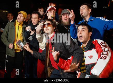 Welsh band Goldie Lookin Chain arrive for The Pop Factory Awards in ...