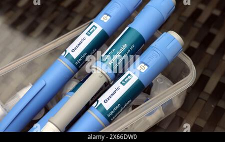 Pic shows: Ozempic injection, Semaglutide pen. pic posed by model Pic ...