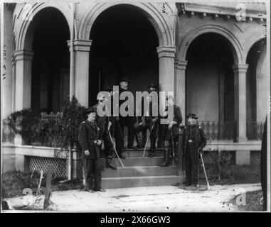 Major General E(dwin) V(ose) Sumner and staff (including Alonzo ...