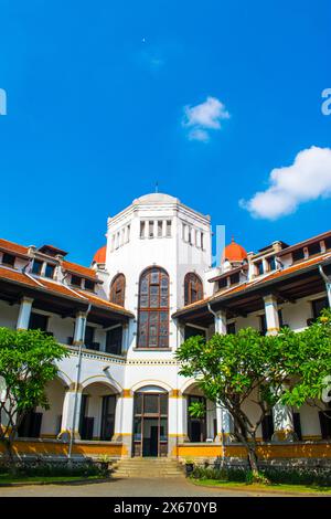 The colonial building known as Lawang Sewu or Thousand Doors building ...