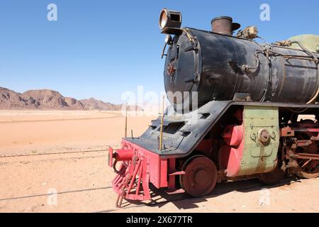 steam locomotive, Hejaz Railway, Wadi Rum, Jordan Stock Photo - Alamy