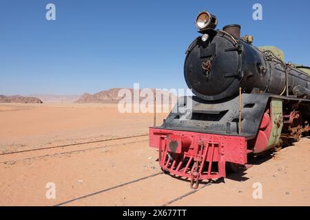 steam locomotive, Hejaz Railway, Wadi Rum, Jordan Stock Photo - Alamy