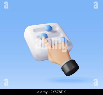 3D filter button and hand Stock Vector Image & Art - Alamy
