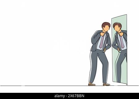 Angry man fight with mirror reflection. Furious mad guy have inner ...