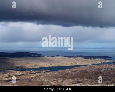 Ceann Reamhar na Sroine, Harris, looking east across The Minch Stock ...