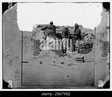 A historical photograph of a federal picket post in Atlanta, Georgia ...